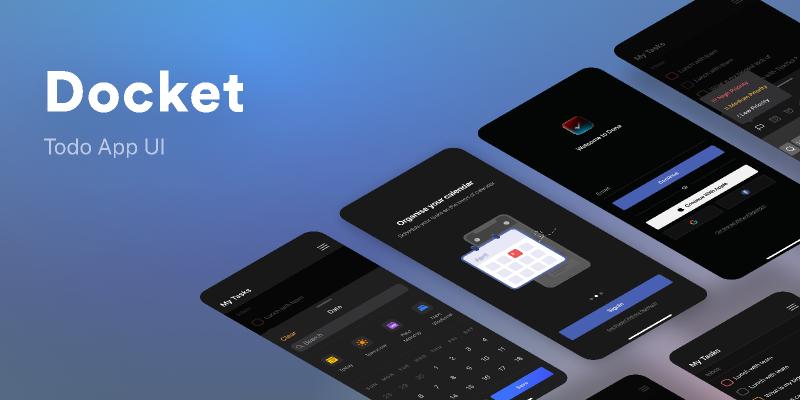 Docket To-do Figma Design free App | UI4Free