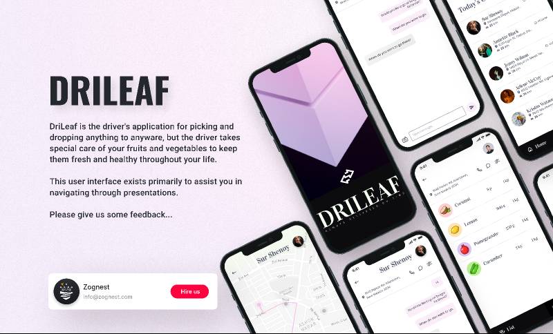 DriLeaf Driver App Figma Mobile Template | UI4Free