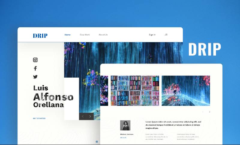 Drip Artist Figma Website Template | UI4Free