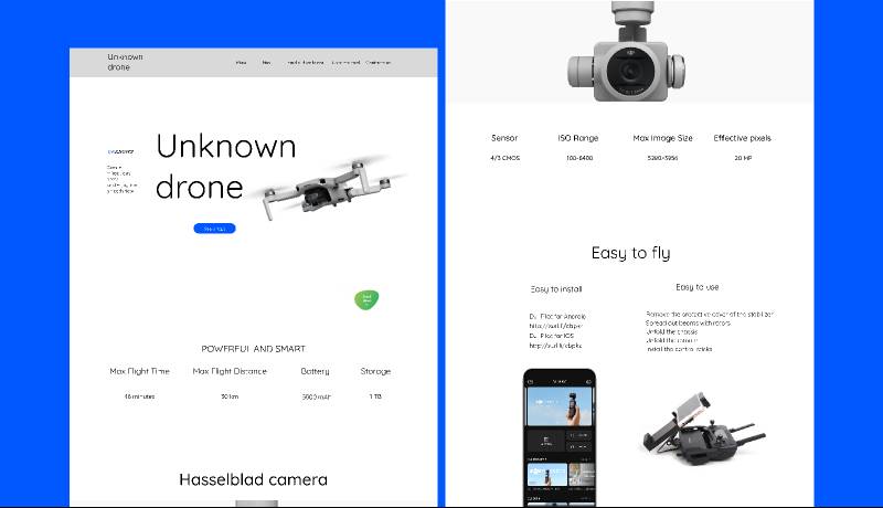 Drone Figma Website Template | UI4Free