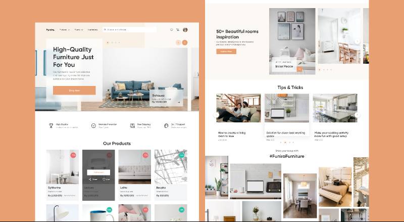 Drop Ship Store Front Figma Website Template | UI4Free