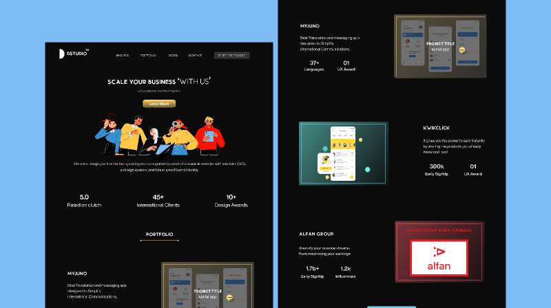 DSTUDIO Website redesign figma template | UI4Free