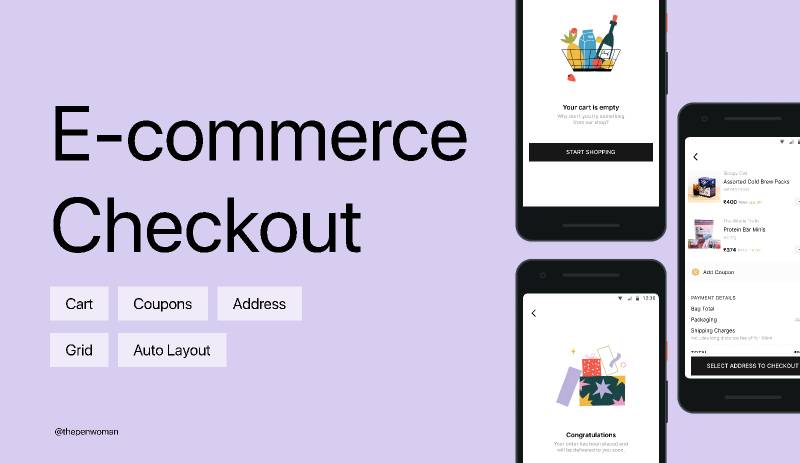 E-commerce Checkout Figma Mobile Template | UI4Free