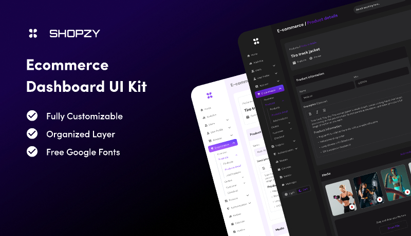 E Commerce Free Admin Ui Kit Ui4free