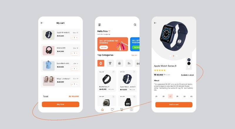 E-Commerce Mobile App Figma Template | UI4Free