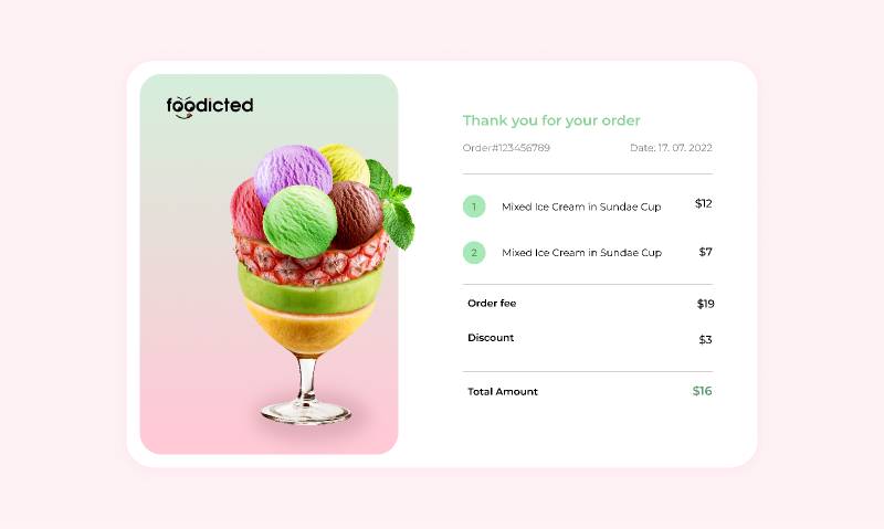 Email Receipt Figma Template | UI4Free