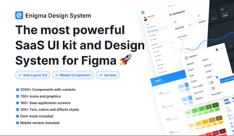 Enigma Design System 1.0 | UI4Free