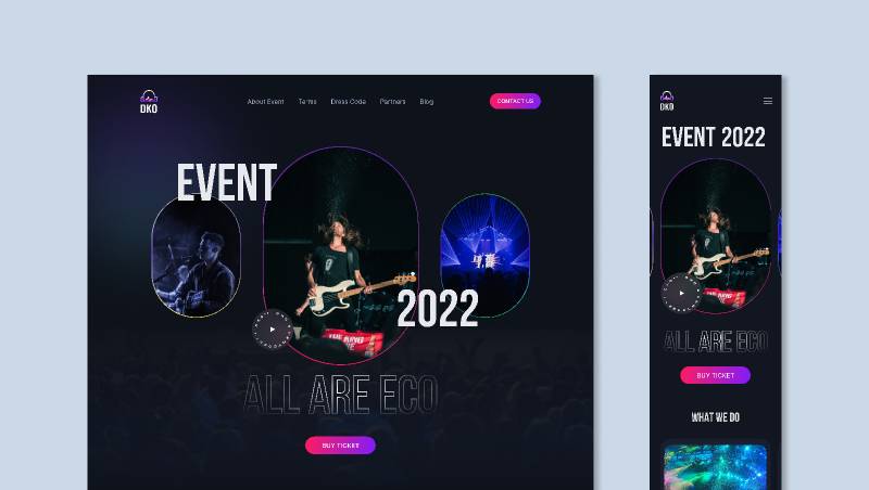 Event Figma Landing Page | UI4Free