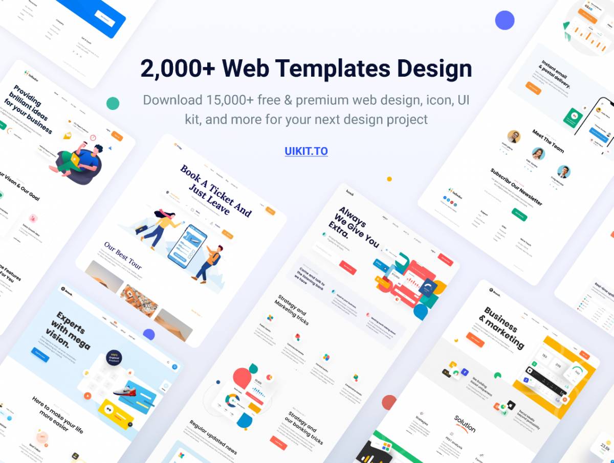 Figma 2,000+ Web Templates Design | UI4Free