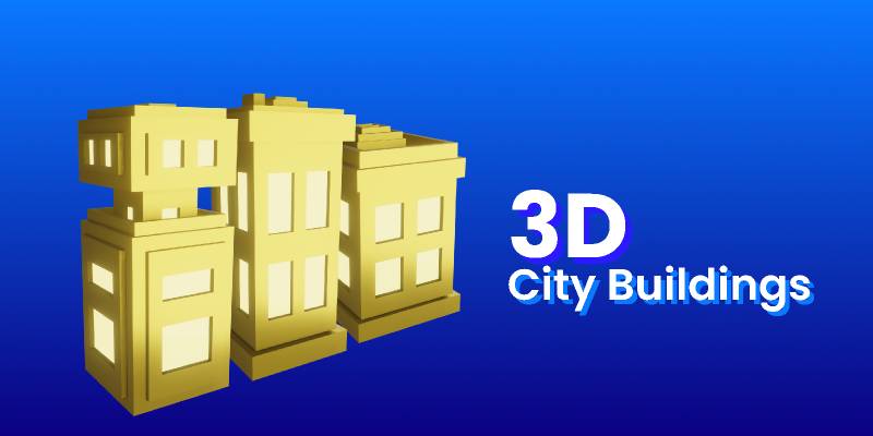 Figma 3D City Buildings | UI4Free