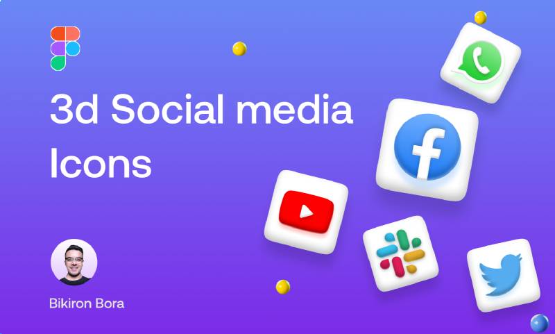 Figma 3d Social Media Icons Free Download | UI4Free