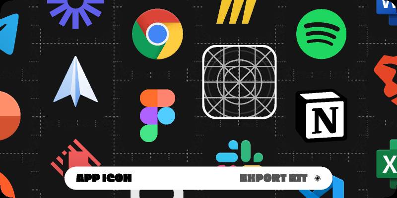 Figma App Icon Export Kit. | UI4Free