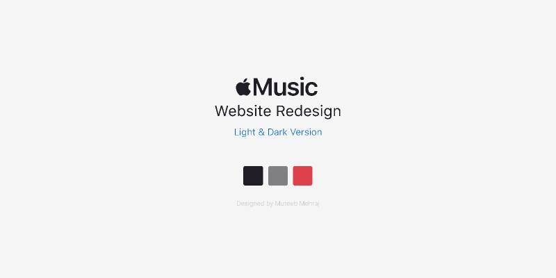 Figma Apple Music Website Landing Page | UI4Free