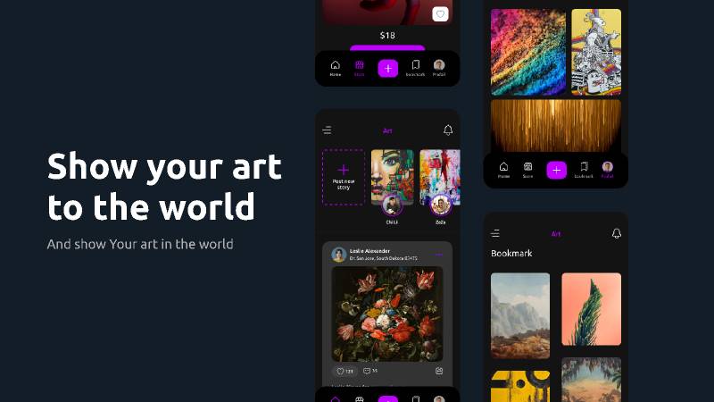 Figma Art Gallery App | UI4Free