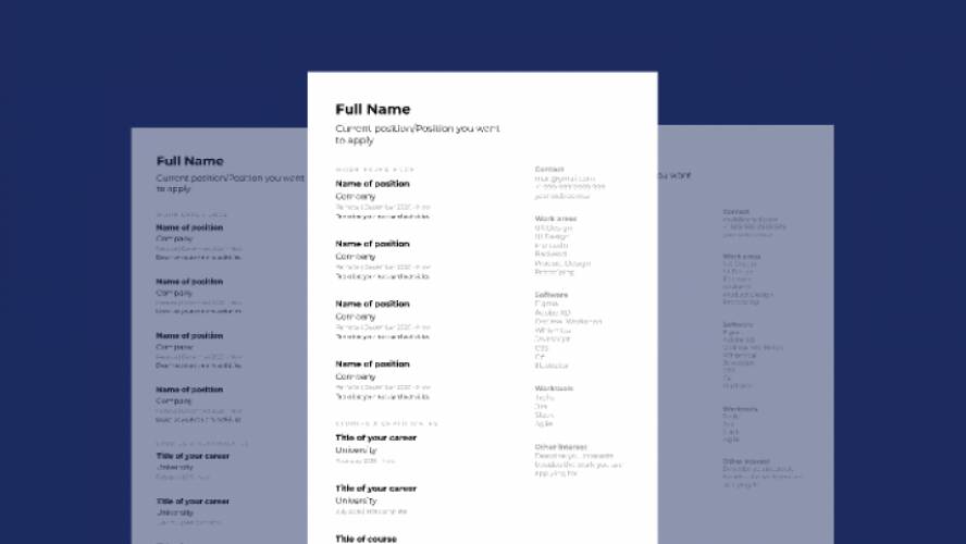 CV Generic Figma Template - Ui4free.com