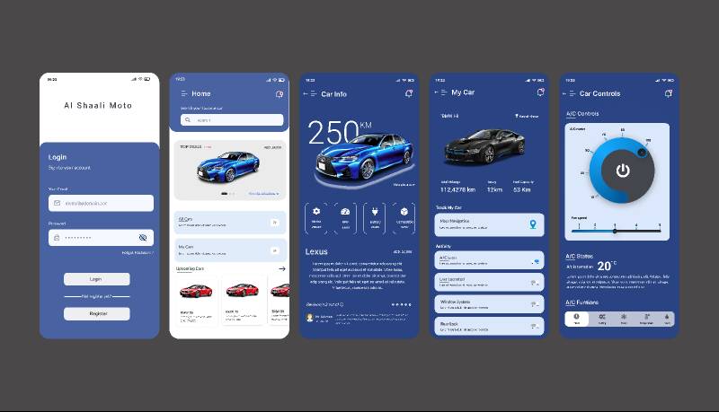 Figma Automation app for cars | UI4Free