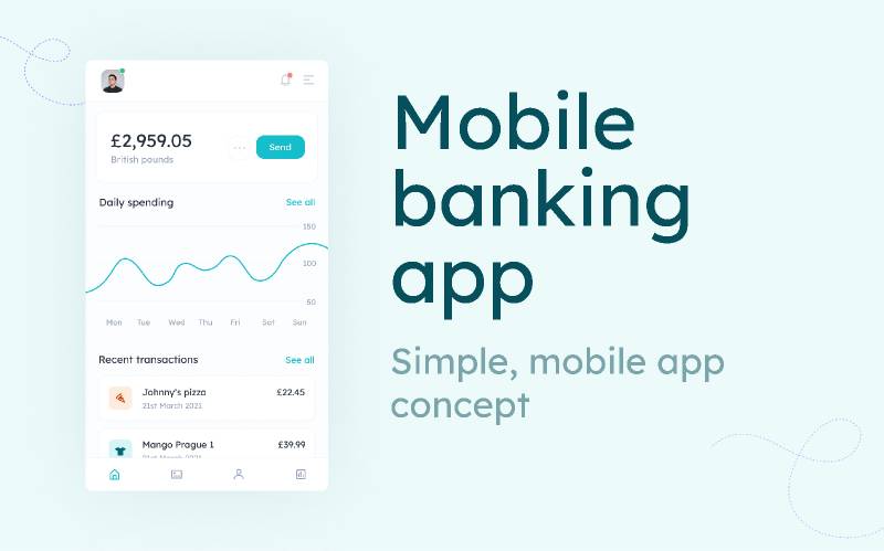 Figma Banking App Mockup | UI4Free