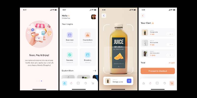 Figma Bar Code Scan App Mobile Template | UI4Free