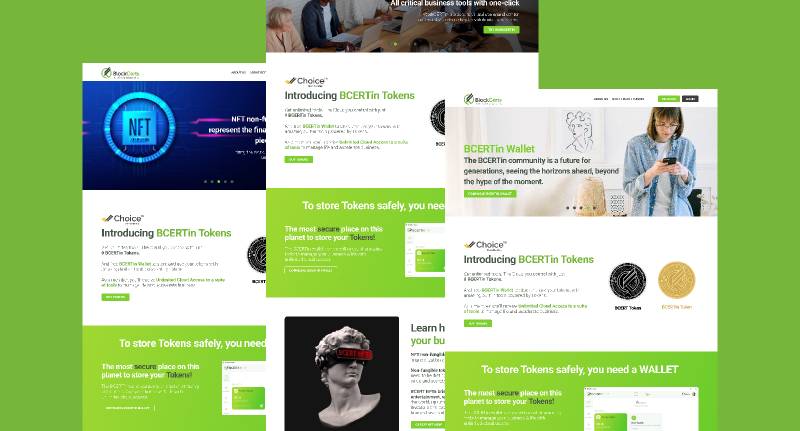 Figma BlockCerts NFT Service Landing Page | UI4Free