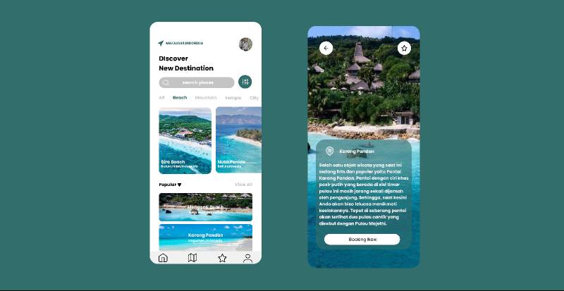 Figma Booking App Travel | UI4Free