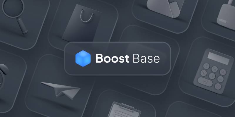 Figma Boost Base 3D Icons Set Preview | UI4Free