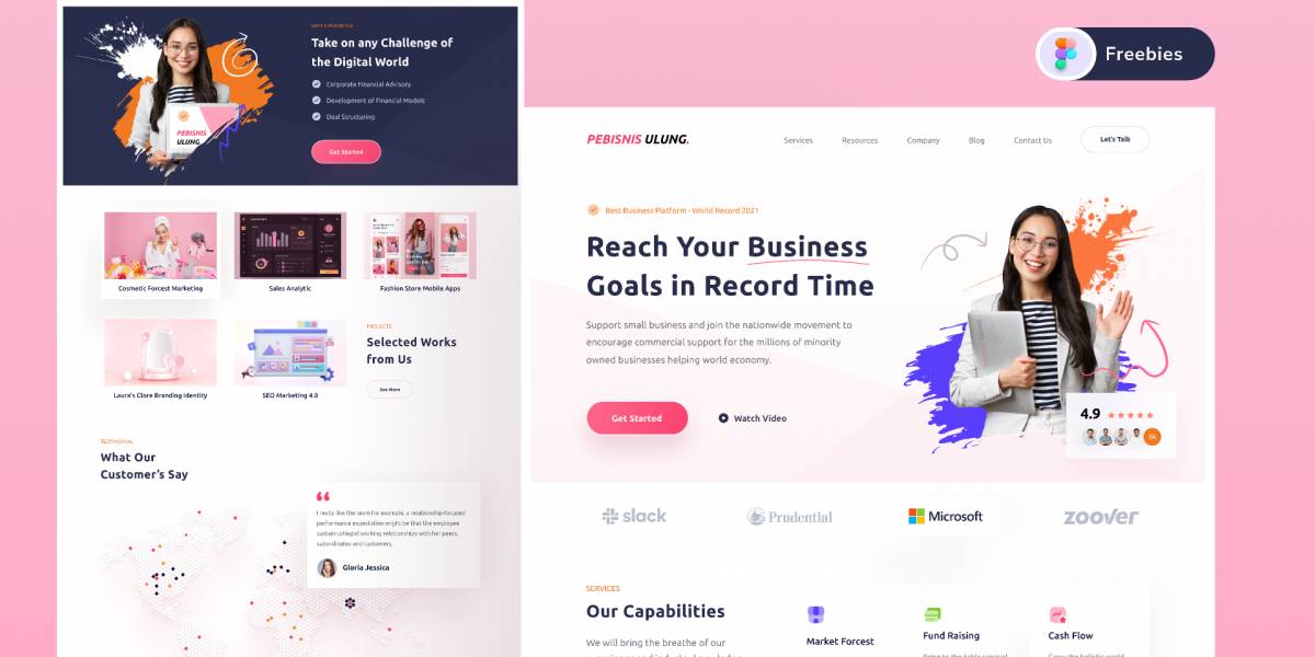 Figma Business Agency Website | UI4Free