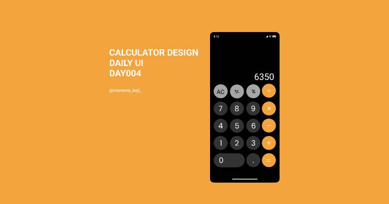Figma Calculator Design Mobile App | UI4Free