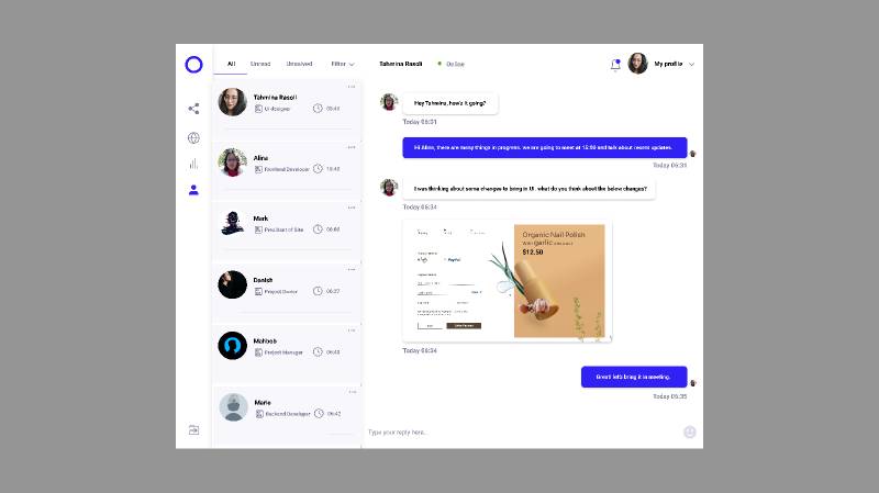 Figma Chat Dashboard | UI4Free