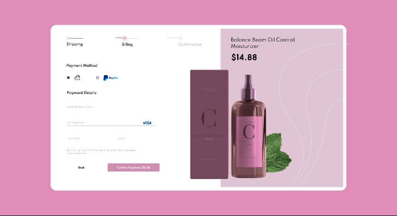 Figma Checkout Page Cosmetics - Ui4free.com