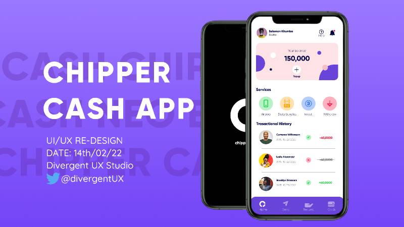 Figma Chipper cash ui/ux Redesign | UI4Free