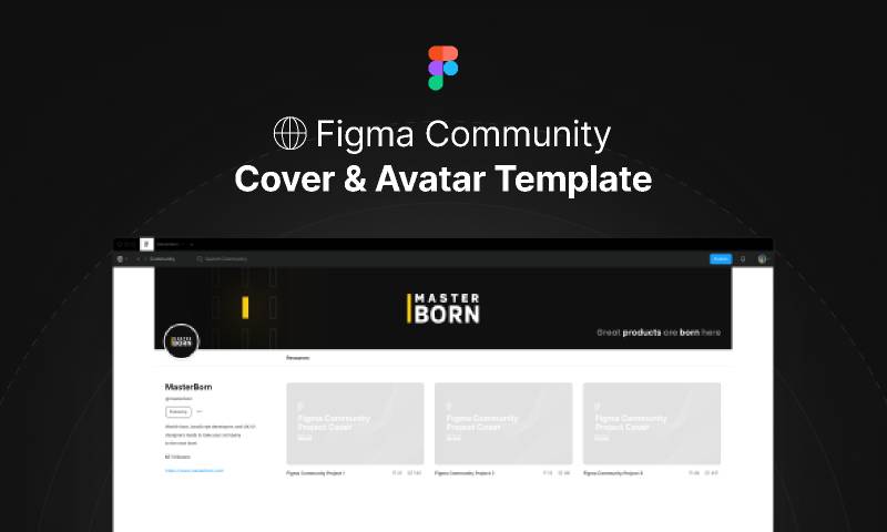 Figma Community Cover + Avatar Template | UI4Free