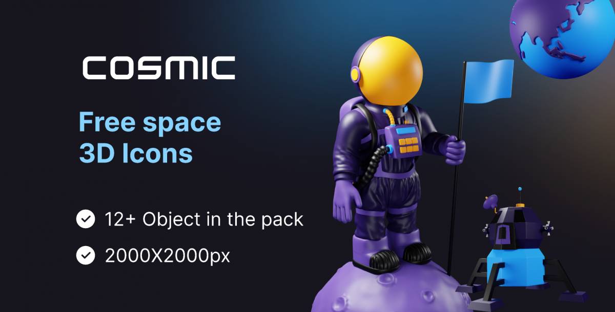 Figma Cosmic Space Station 3D Model Free | UI4Free