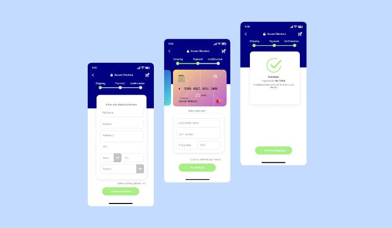 Figma Credit card checkout design | UI4Free