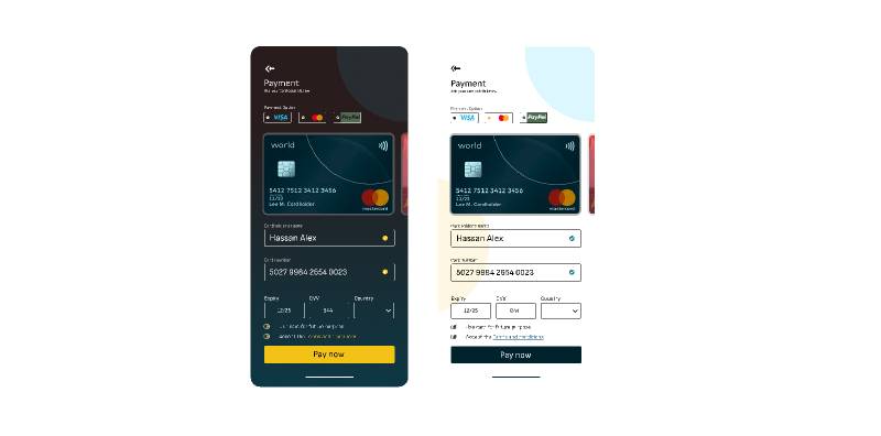 Figma Credit card checkout form | UI4Free