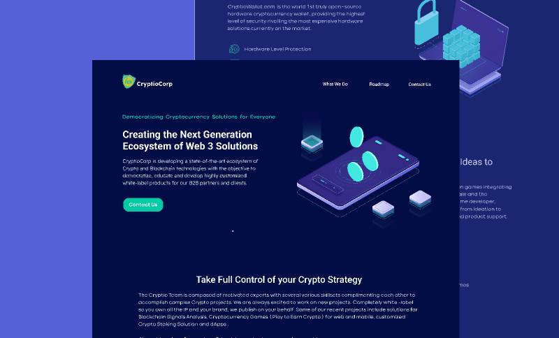 Figma CryptioCorp Crypto Website | UI4Free