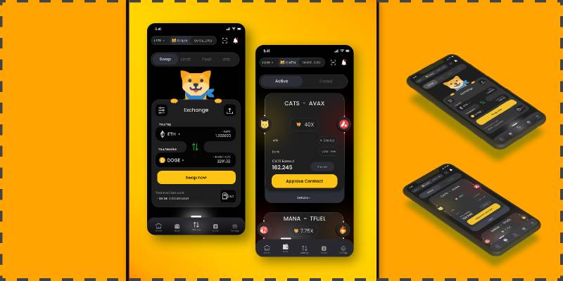 Figma Crypto Trade app | UI4Free