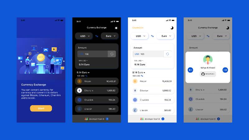 Figma Currency Exchange Mobile App | UI4Free