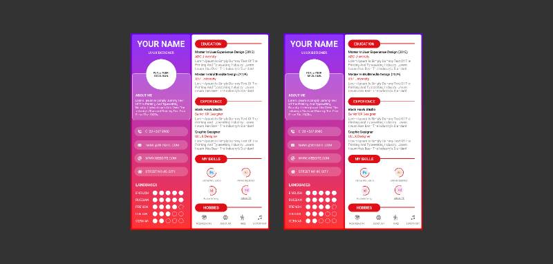 Figma CV Resume Design Template | UI4Free