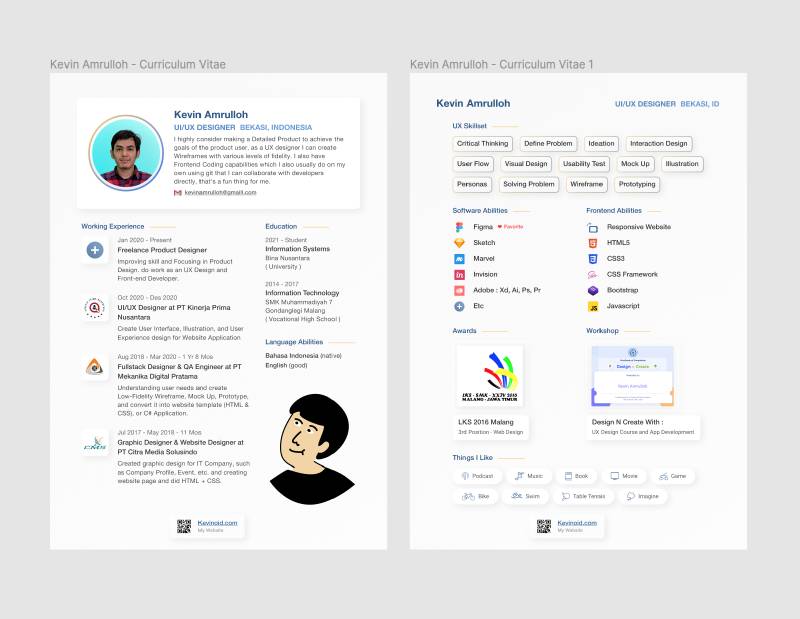 Figma CV UI/UX Designer | UI4Free