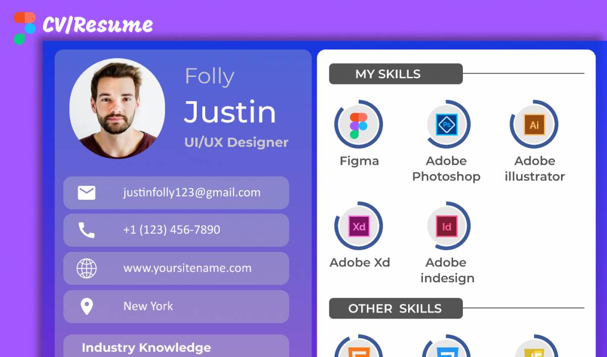 Figma CV/Resume Template | UI4Free