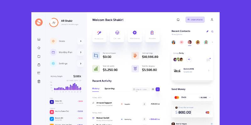 Figma D-Finance Finance App Ui | UI4Free