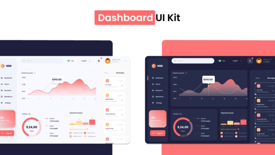 Figma Admin Dashboard Free Template - Ui4free.com