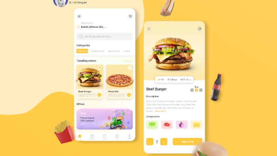 GODEL Delivery App Figma Mobile Template - Ui4free.com