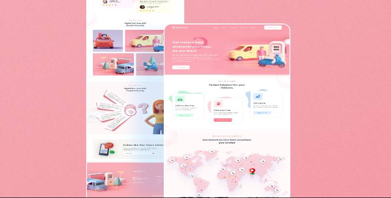 Figma Delivery Website Design | UI4Free
