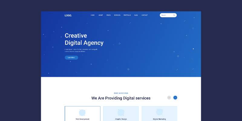 Figma Digital Agency Landing Page Design | UI4Free