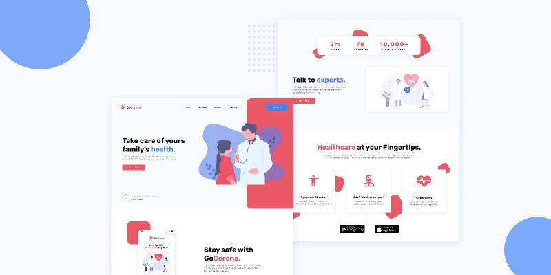 Figma Doctor Gocorna Website Template | UI4Free
