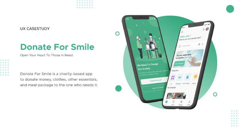 Figma Donate For Smile Mobile App | UI4Free