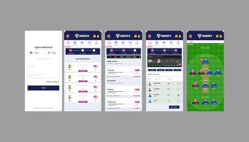 Figma Dream11 Redesign | UI4Free