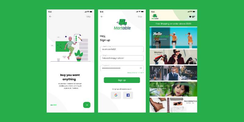 Figma E-commerce App Template | UI4Free