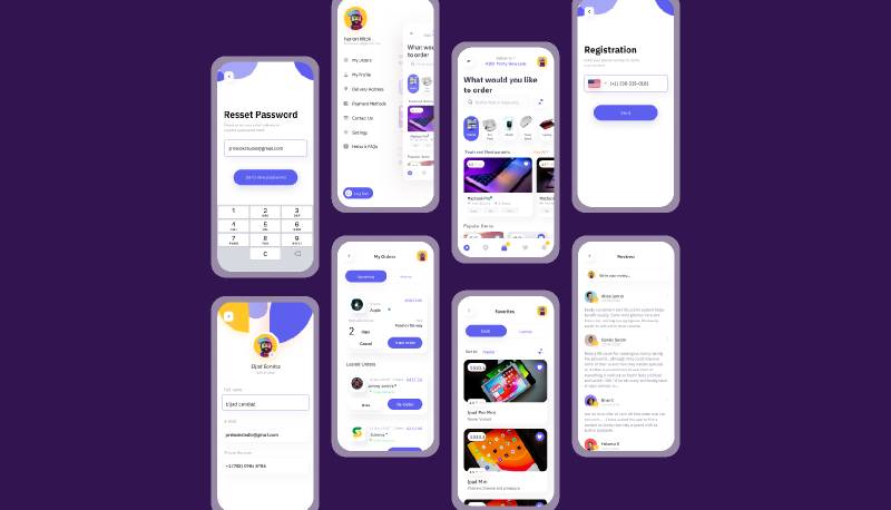 Figma E-Commerce Mobile App Template | UI4Free